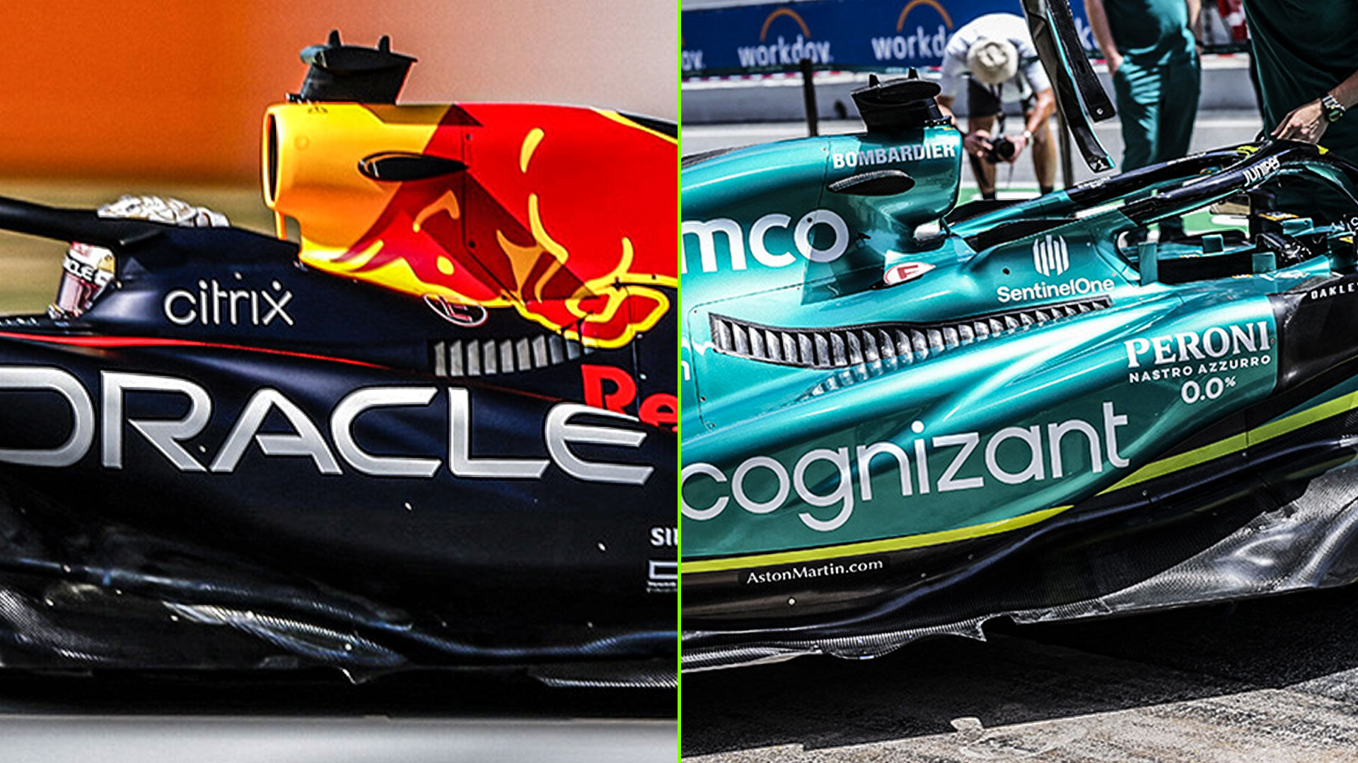 Ze doen het weer: na de roze Mercedes is er nu de groene Red Bull ...