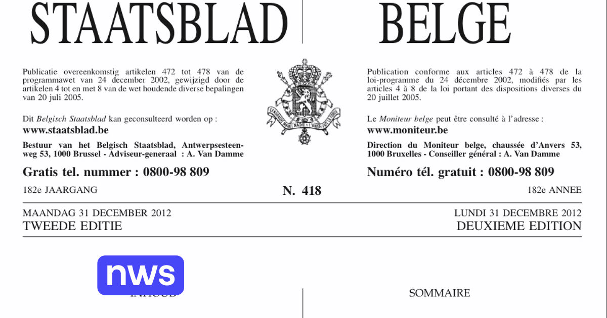 107.448 bladzijden: het Staatsblad breekt record | VRT NWS Nieuws
