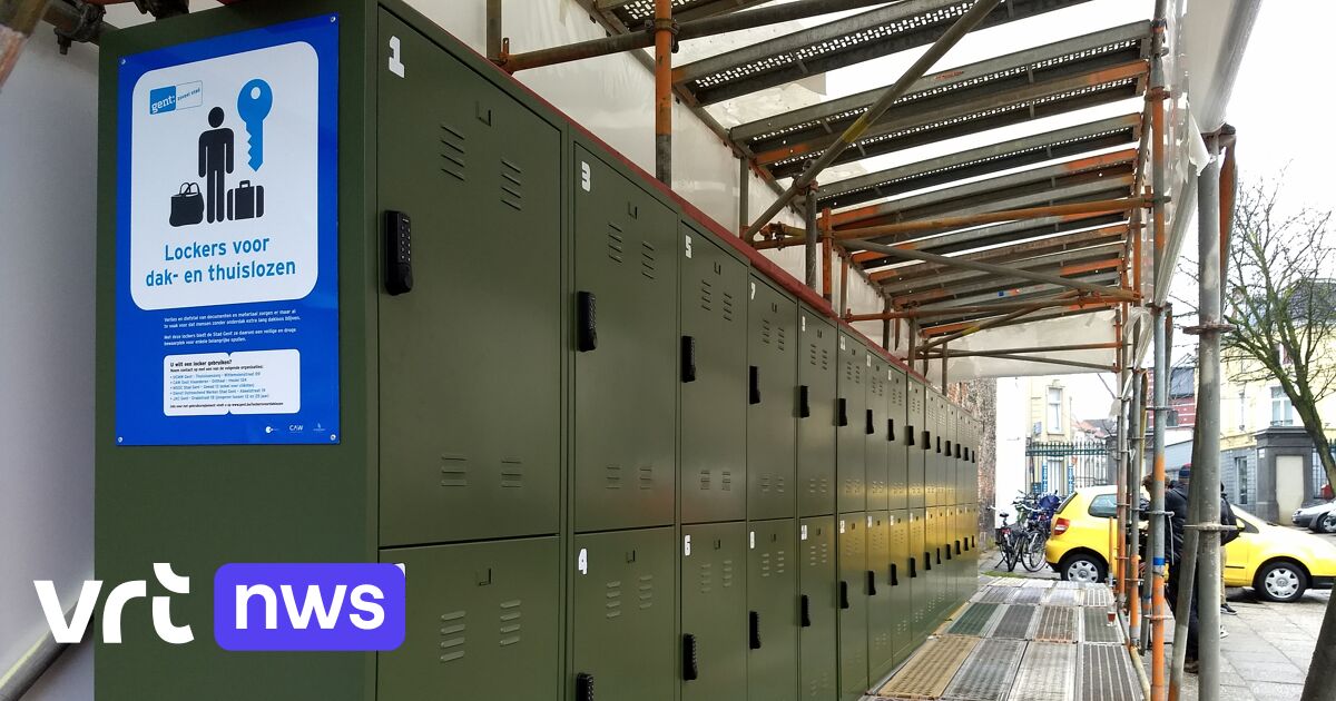 Gent plaatst lockers voor daklozen | VRT NWS: nieuws