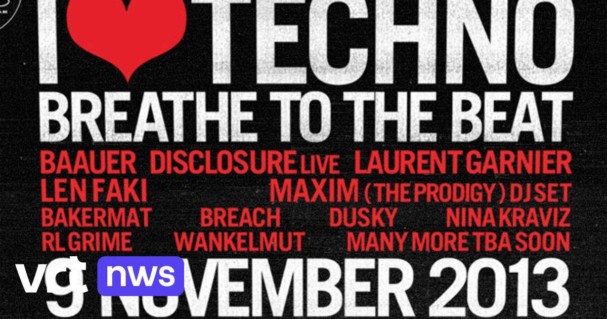 De affiche van I Love Techno is compleet | VRT NWS Nieuws