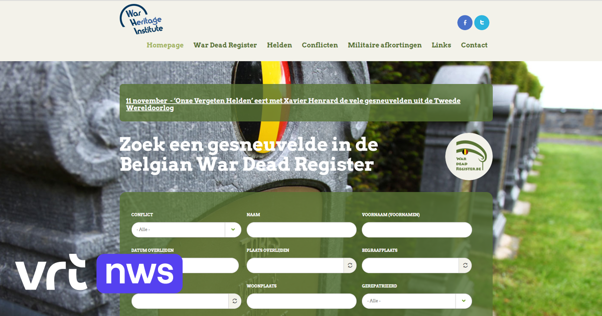 War Dead Register eert duizenden Belgische gesneuvelden uit Tweede ...