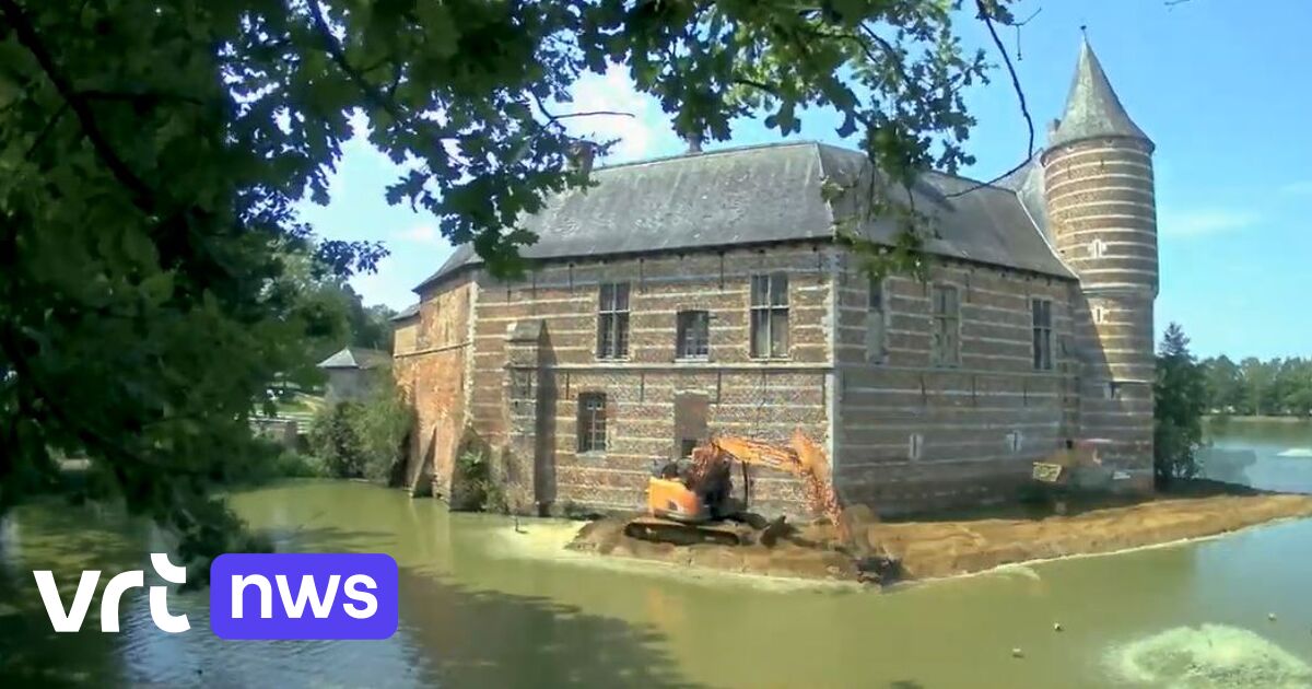 Kasteel van Horst (van de Rode Ridder) in Holsbeek verzakt twee ...