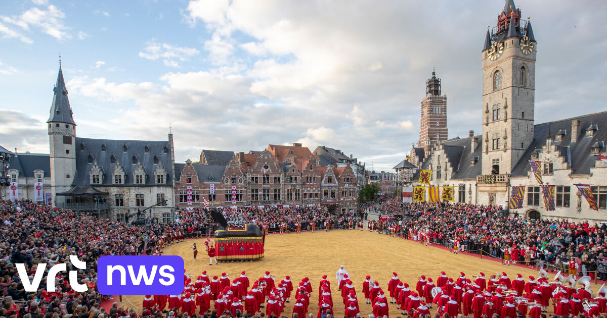Het Ros Beiaard staat weer op stal na denderende apotheose op Grote Markt van Dendermonde | VRT ...