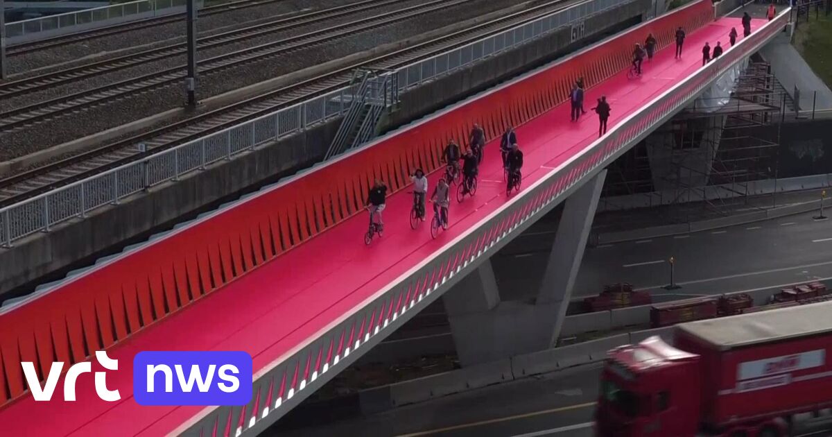 Eerste fietsbrug over Brusselse Ring geopend in Machelen | VRT NWS: nieuws