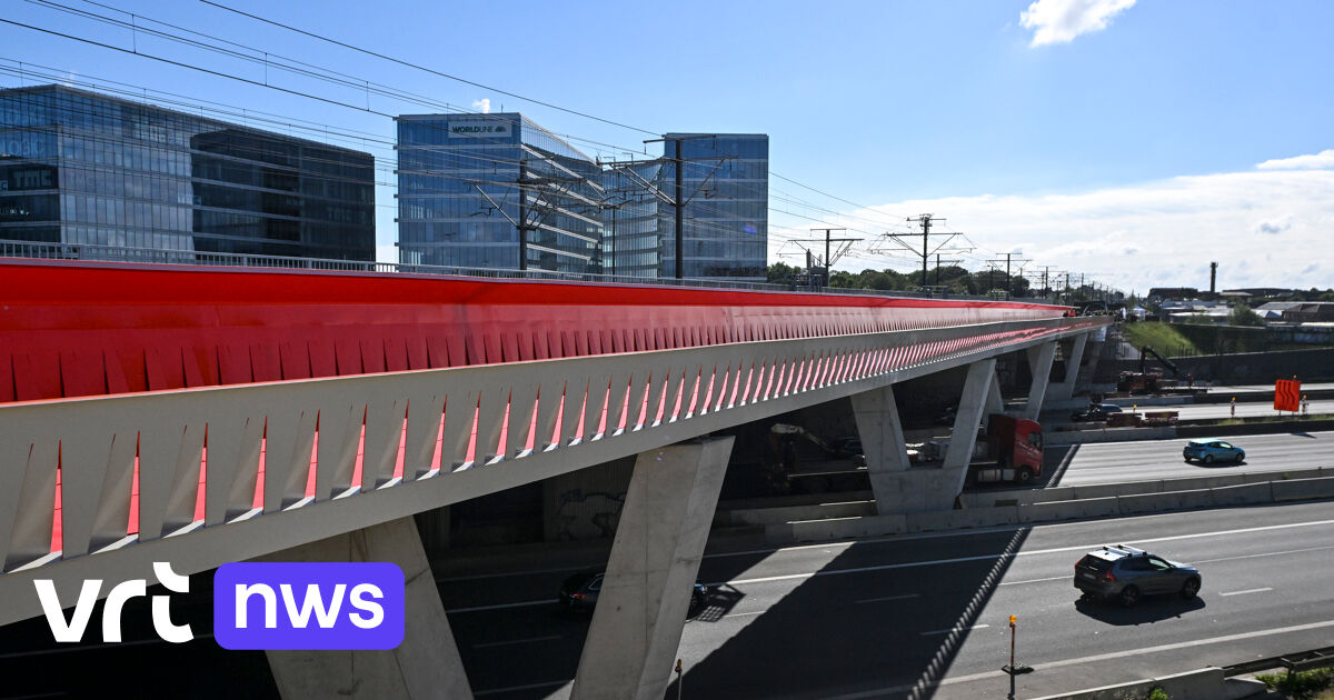 Nieuwe fiets- en voetgangersbrug over Brusselse Ring in Machelen is ...