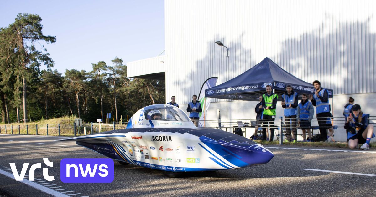 World record attempt with solar car at Lommel test track | VRT NWS: news