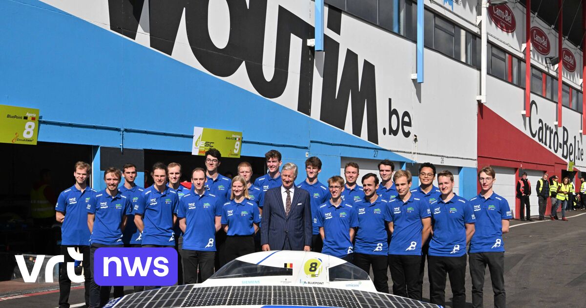Koning bezoekt Circuit Zolder en maakt testrit met zonnewagen | VRT NWS ...