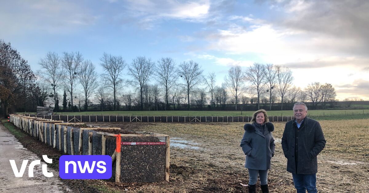 Tongeren bouwt dam met houtsnippers om modderstromen bij hevige regen ...