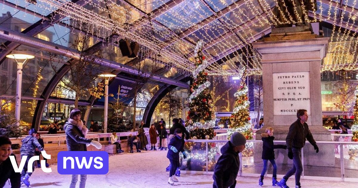 IJspiste op Groenplaats in Antwerpen blijft dit weekend open ondanks ...