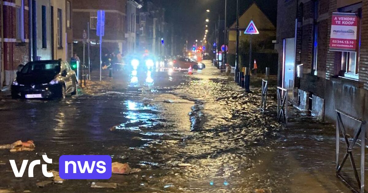 Groot waterlek zet straat blank in Ukkel: verschillende kelders onder ...