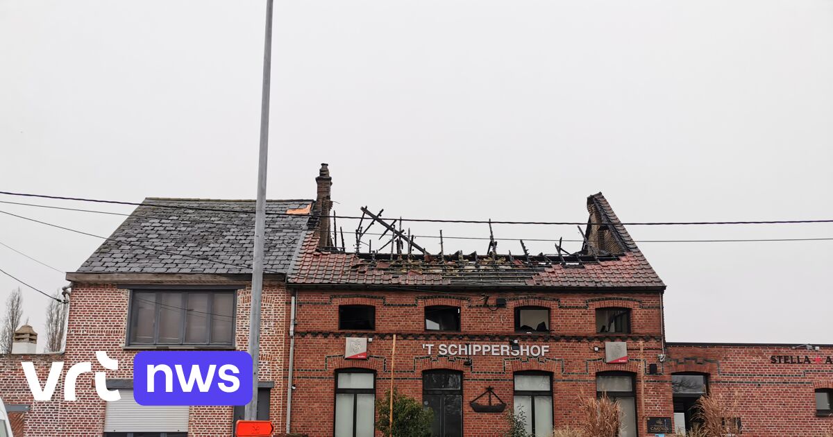 Café 't Schippershof in Nieuwenrode volledig verwoest na zware brand | VRT NWS: nieuws