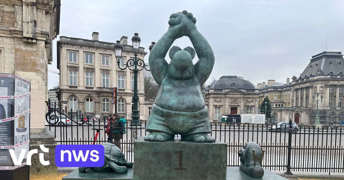 Stripfiguur De Kat strijkt neer in Brussel met openluchttentoonstelling ...