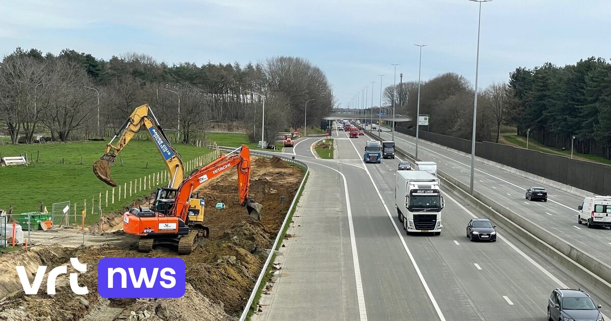 Afrit Beringen afgesloten in de richting van Antwerpen door werken | VRT NWS: nieuws