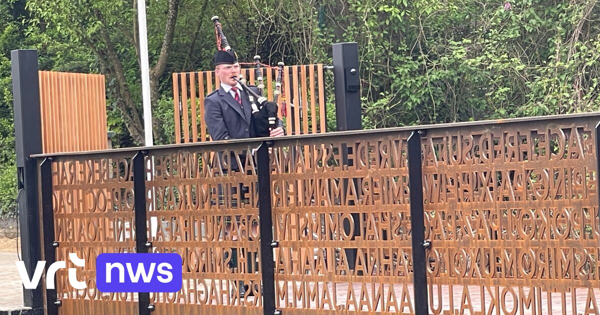 Nieuwe brug ingehuldigd naar Eilandje in Ieper met "vrede" in 87 talen ...