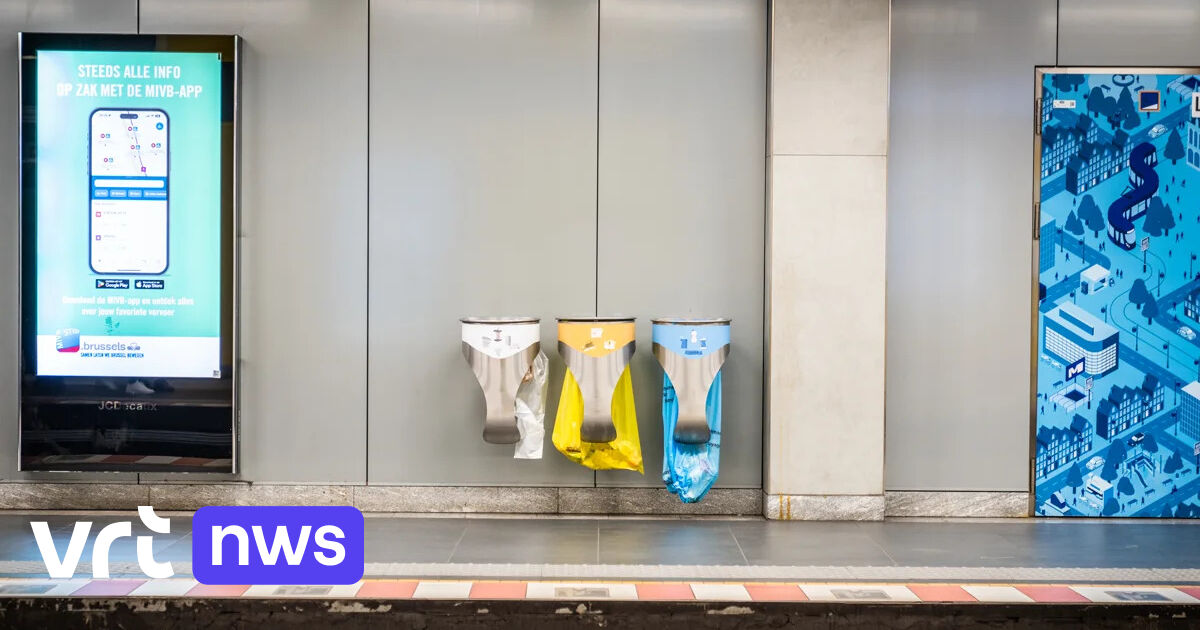MIVB installeert meer dan 500 nieuwe vuilnisbakken in Brusselse metro ...