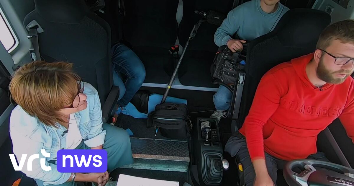 Onze reporter mee in de cabine van de vrachtwagen-rijschool: "Dit is ...