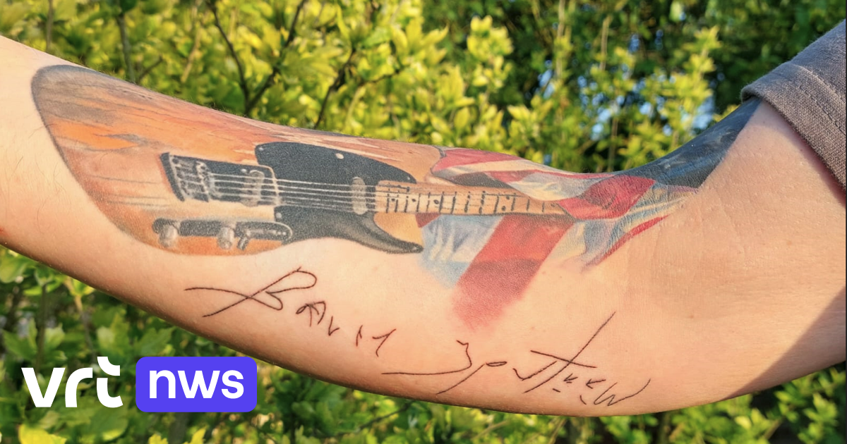 Superfan Ralph uit Bovekerke maakt tattoo van handtekening die Bruce ...