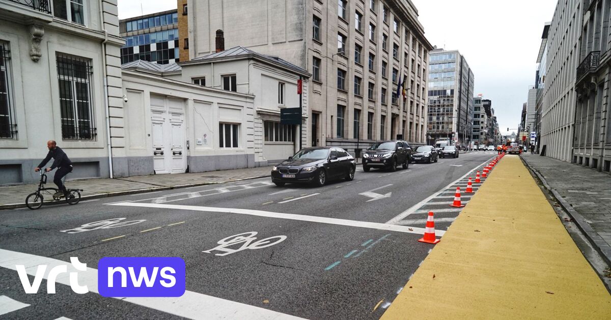 Openbaar onderzoek gestart voor permanent fietspad Wetstraat in Brussel | VRT NWS: nieuws