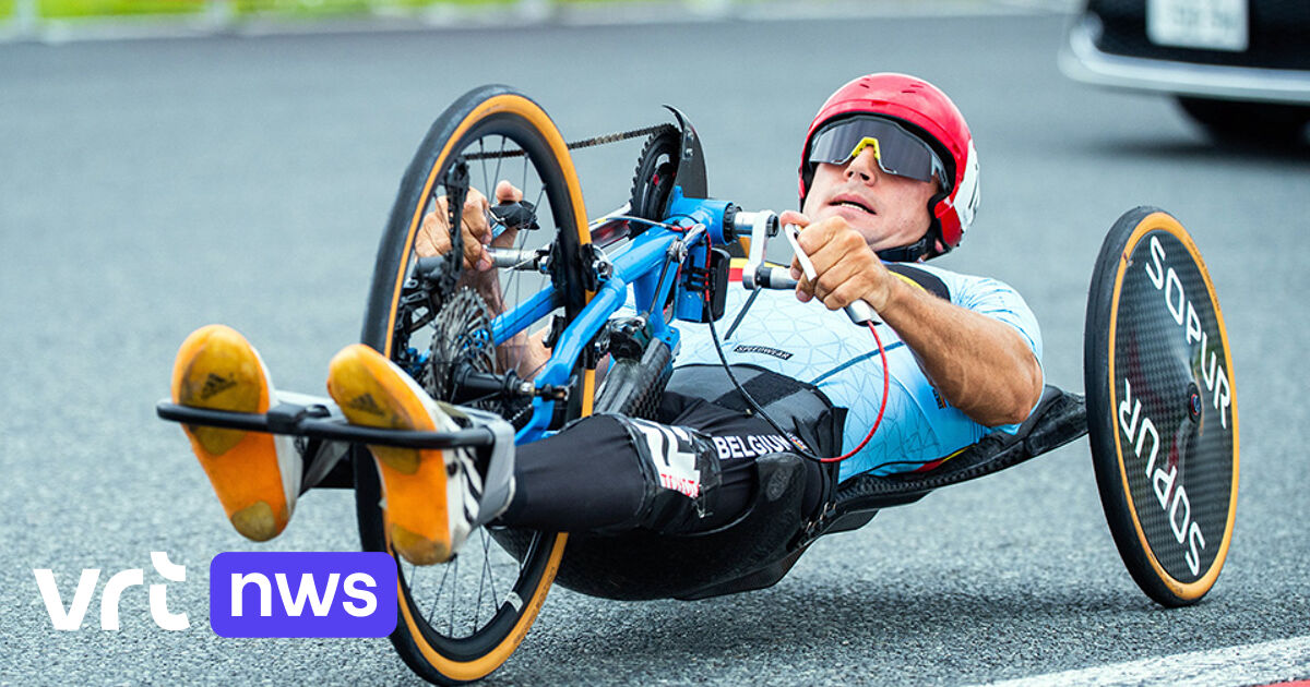 Handbiker Jonas Van de Steene krijgt parade door Zaffelare na gouden ...