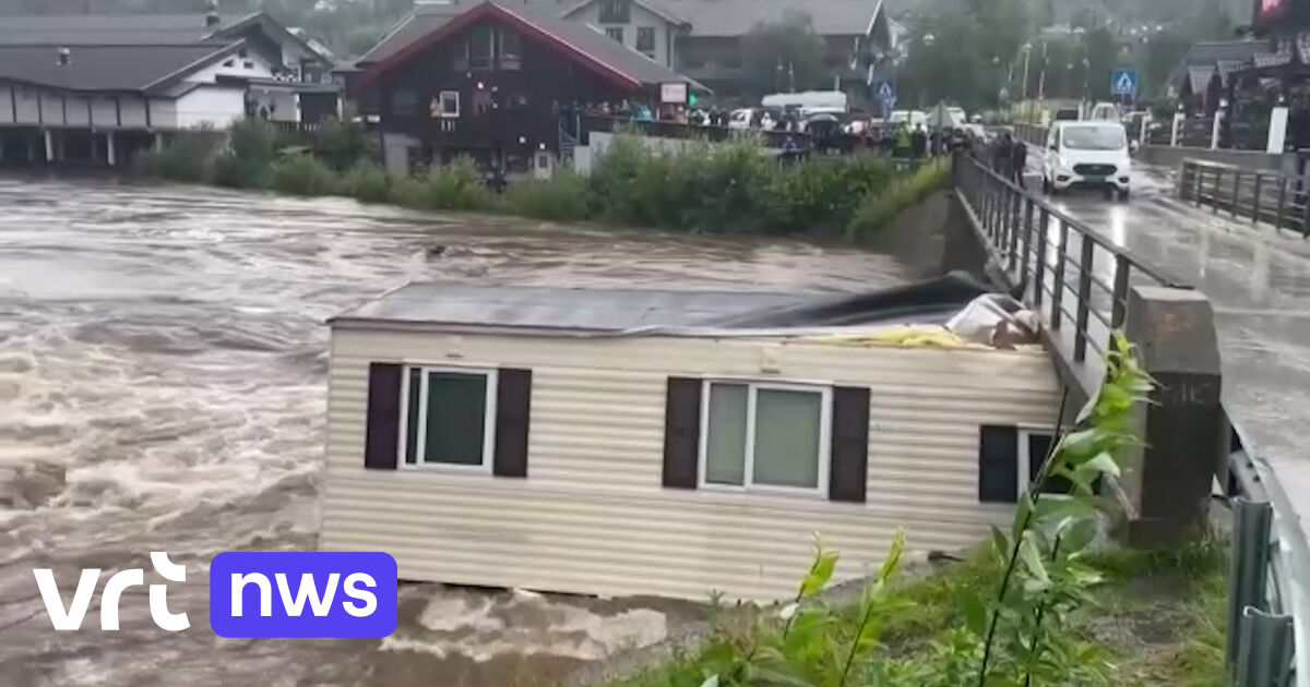 De kracht van storm Hans in beeld: wegen en woningen worden genadeloos ...