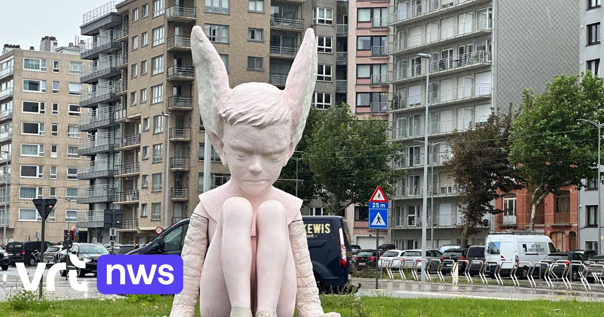 Reusachtig kunstwerk verhuist naar andere kant van Wenduine | VRT NWS ...