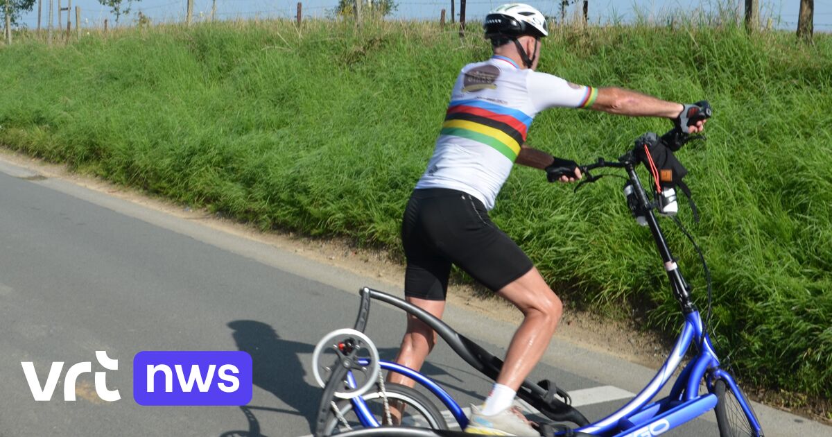 Met elliptische fiets de Berendries in Brakel 140 keer op en af: "We ...