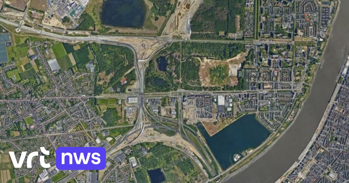 Knooppunt Sint-Anna Linkeroever tussen E34 en Antwerpse ring vanaf dit ...