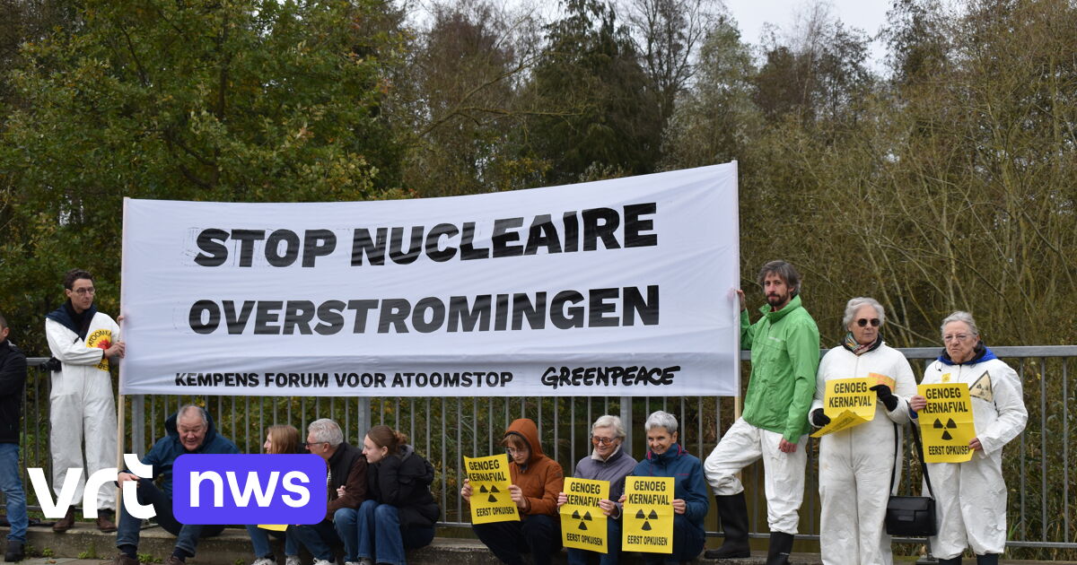 Actiegroepen protesteren tegen lozing radioactief afvalwater in Molse ...