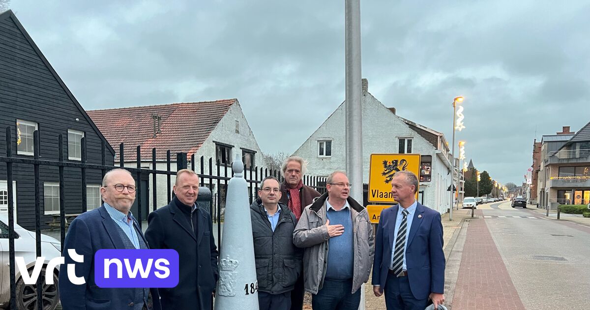 Grenspalen met Nederland in het noorden van Antwerpen geïnspecteerd ...