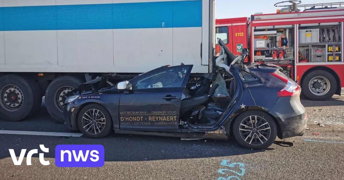 Miss België Chayenne Van Aarle overleefde een zwaar ongeval op de E17 ...