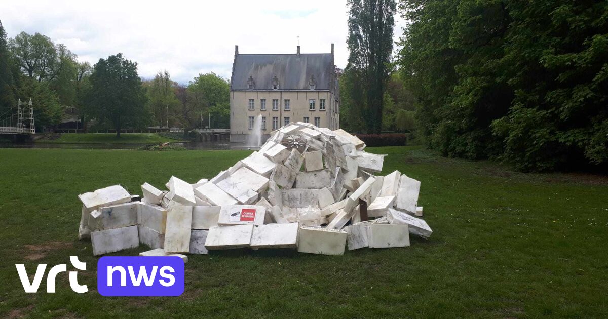 Vandalen vernielen experimenteel kunstwerk aan kasteel Cortewalle in ...