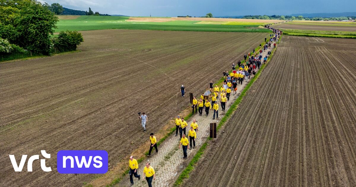 Duizenden mensen wandelen mee met historische Fiertelommegang in Ronse ...