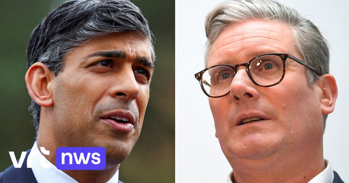 Britse premier Sunak en Labourleider Starmer houden fel eerste ...