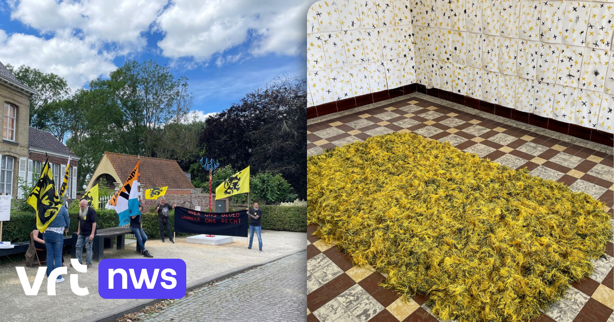 Radicaal-rechts protest in Watou tegen kunstwerk waarvoor Vlaamse ...