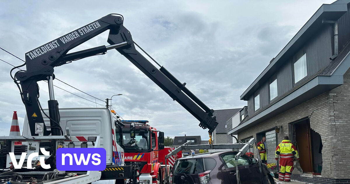 Auto rijdt in op huis in Lebbeke, huis moet gestut worden en is ...