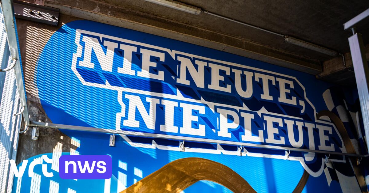 "Nie neute, nie pleuje": kunstenaars fleuren tribunes op van KAA Gent ...