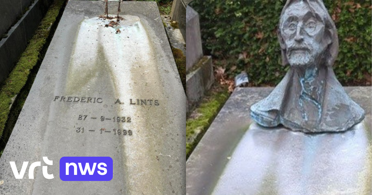 Dieven rukken koperen buste van grafsteen op begraafplaats in Leuven ...