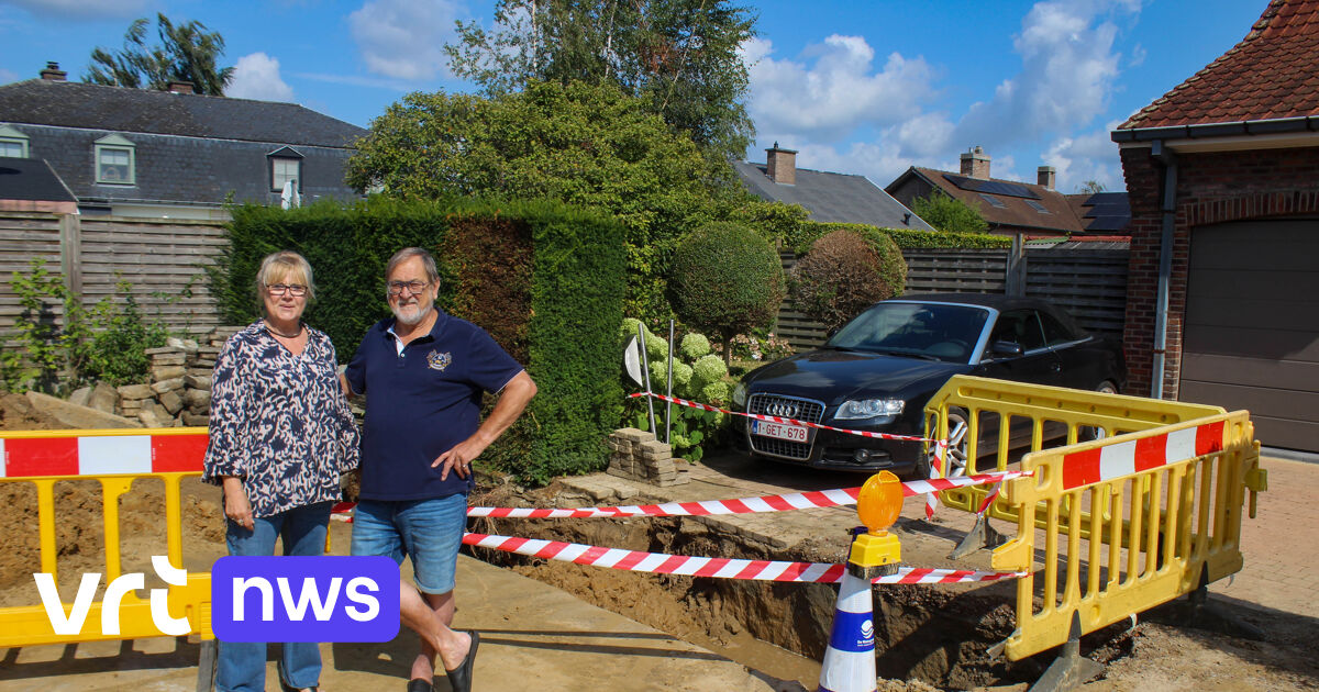 Harelbeke opnieuw getroffen door waterlek: grote grondverzakking aan ...