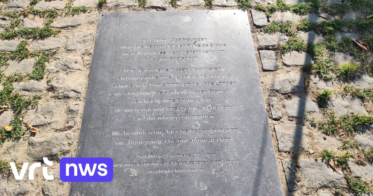 Gent onthult gedenksteen van huwelijk Filips de Stoute en Margaretha ...