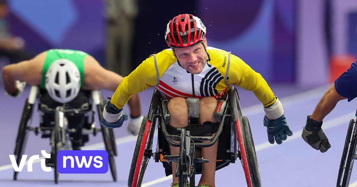 Zilveren medaille voor Peter Genyn in finale 100 meter (T51) op de ...