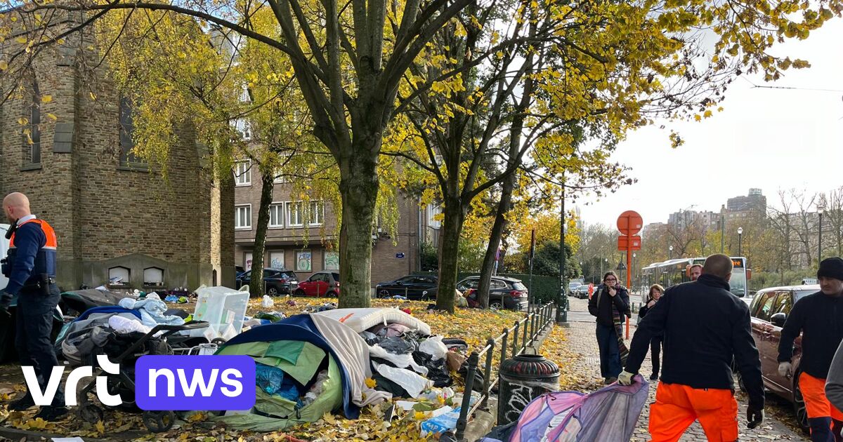 Vrieskou: gemeente Elsene ontruimt tentenkamp Romafamilie | VRT NWS: nieuws