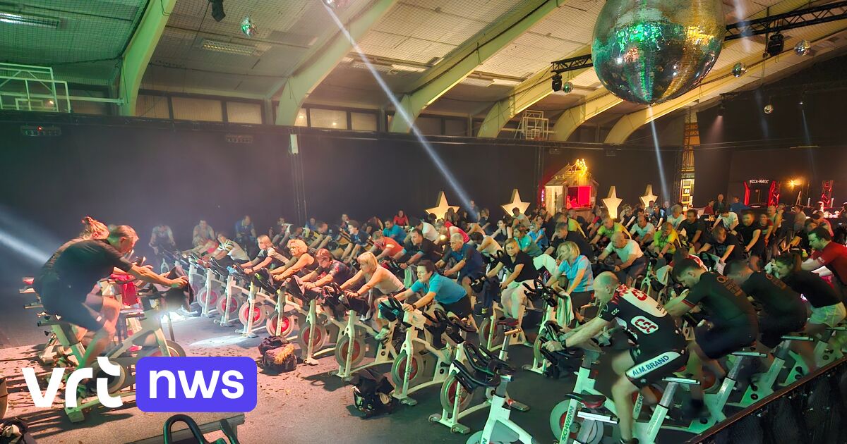 250 sportievelingen spinnen voor Kom op tegen Kanker in Waregem | VRT NWS: nieuws