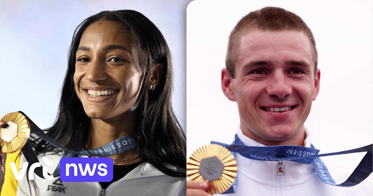Nafi Thiam en Remco Evenepoel verzilveren olympisch goud met trofee ...