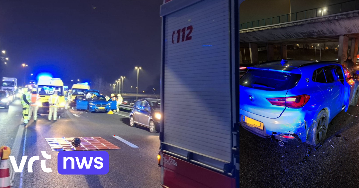 Brandweer moet bestuurder via koffer bevrijden na kop-staartaanrijding in Diegem | VRT NWS: nieuws