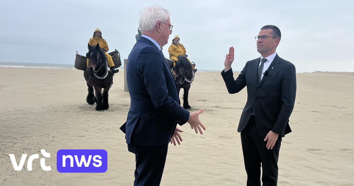 Le nouveau bourgmestre de Coxyde a prêté serment sur la plage : "Unique ...