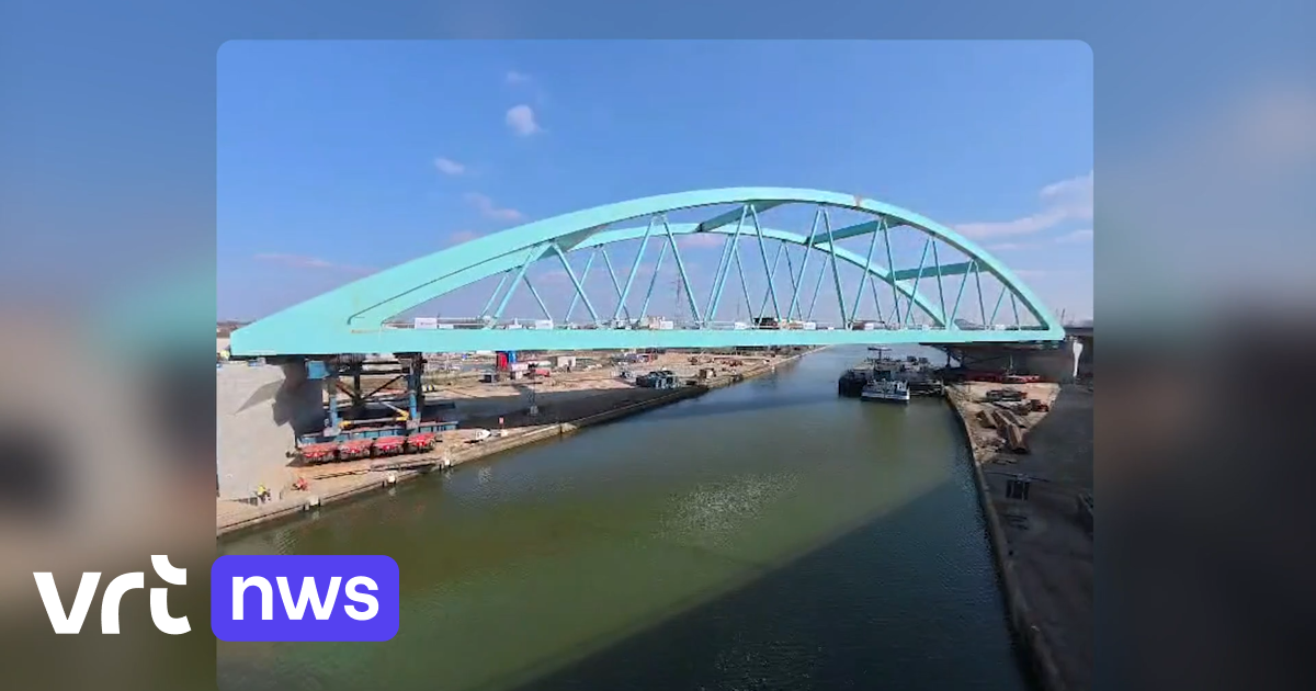 Nieuwe boogbrug over Albertkanaal in Merksem: 150 meter lang en 2.800 ...