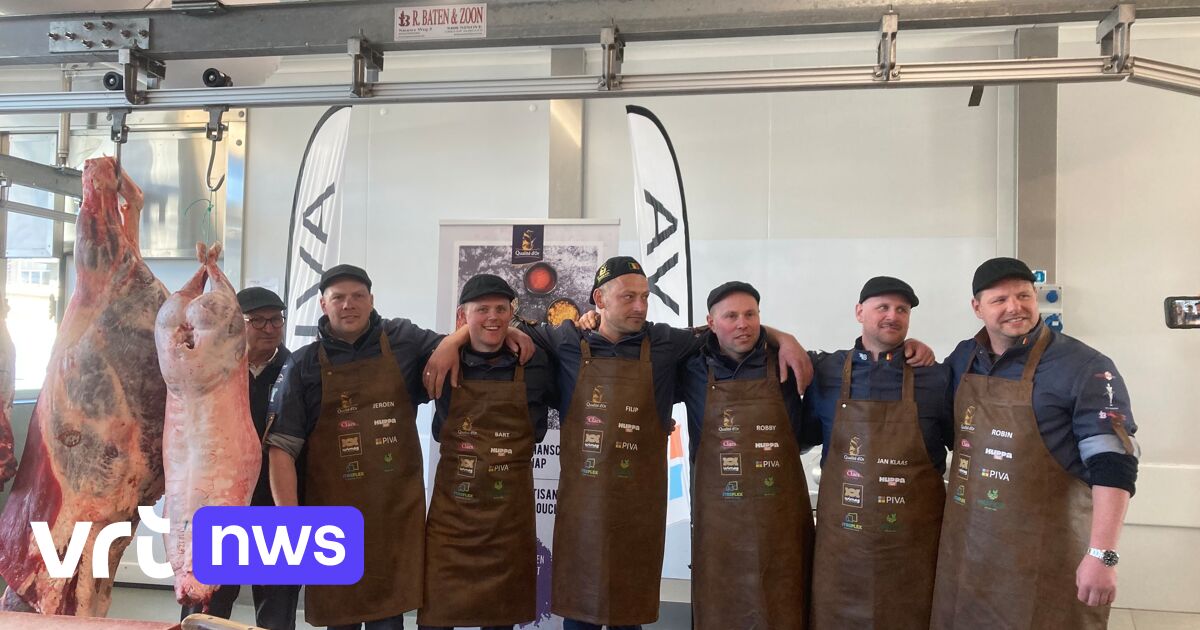 Slagers oefenen in Antwerpse school PIVA voor WK slagerij in Parijs ...