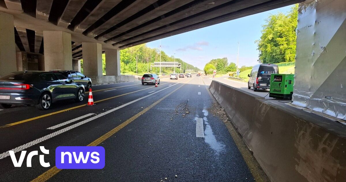 Urenlang hinder op E40 richting Brussel ter hoogte van Bertem door ...