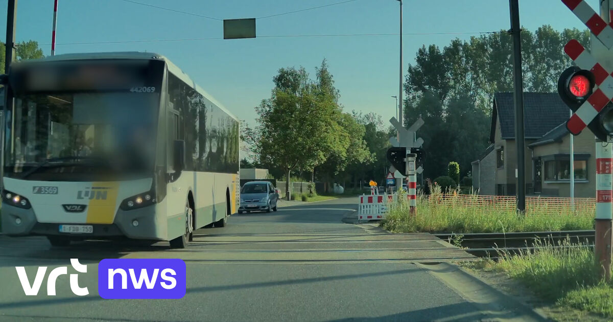 Bestuurder van bus met kinderen negeert rood licht en belsignaal bij ...