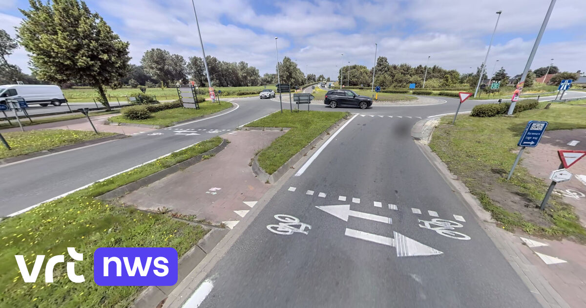 'Gevaarlijke' rotonde in Jabbeke wordt aangepakt: "Plek wordt veiliger voor fietsers" | VRT NWS ...